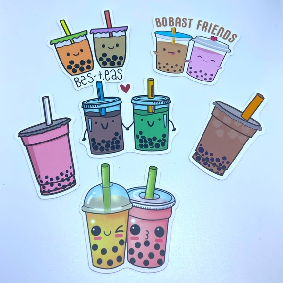 Accessories | Boba Tea Graffiti Stickers | Poshmark